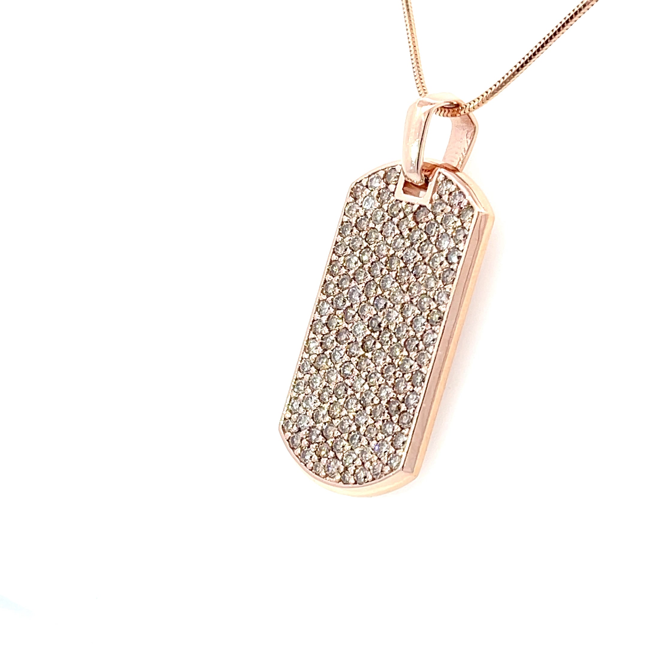 Rose gold dog tag necklace store